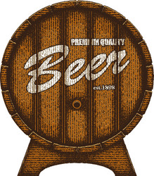 Beer barrel label Royalty Free Vector Image - VectorStock