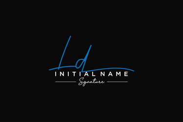 Initial ld signature logo template hand drawn Vector Image