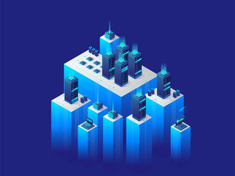 Data center concept isometric Royalty Free Vector Image