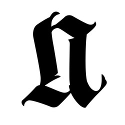 Letter N in Gothic Vector Images (over 120)