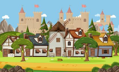 Medieval Village Vector Images (over 2,300)