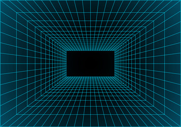 Inside virtual reality interior perspective Vector Image