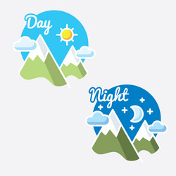Opposite adjectives words with day and night Vector Image