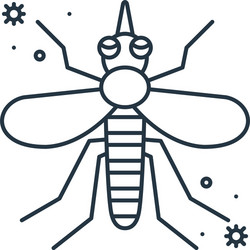 Mosquito icon editable stroke Royalty Free Vector Image