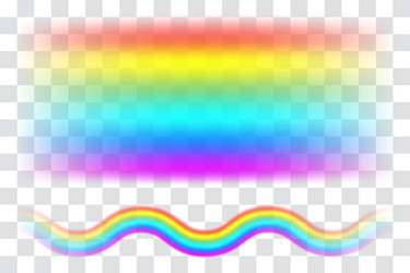 Realistic spectrum colour rainbow on transparent Vector Image