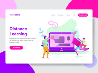 Online elearning education at home Royalty Free Vector Image