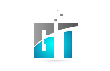 Pink gradient gt g t alphabet letter logo Vector Image