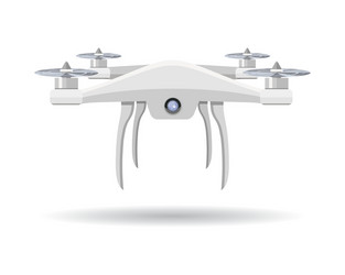 Circular flying drone drone Royalty Free Vector Image