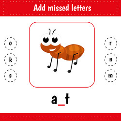 Flashcard Letter a is for Ant Vector Images (60)
