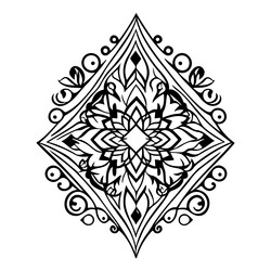 Diamond pattern ornament batik design element Vector Image