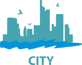 Road city logo template creative Royalty Free Vector Image