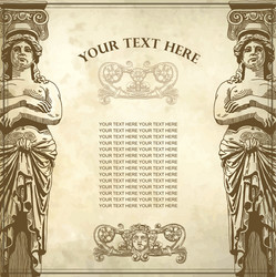 Classical vintage old frame card design Royalty Free Vector