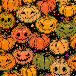 Seamless pattern of bright multicolored halloween Vector Image