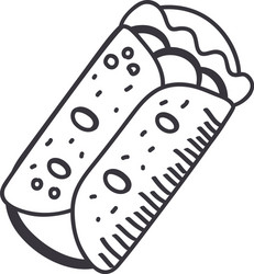 Burrito Line Art Vector Images (over 1,100)