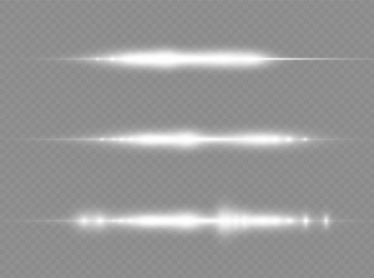 Horizontal light ray flash yellow line Royalty Free Vector