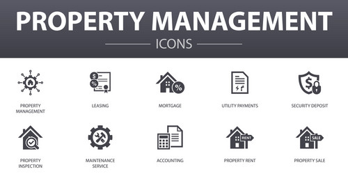 Property management infographic 10 option concept Vector Image