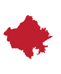 Rajasthan map with mustache and pagdi Royalty Free Vector