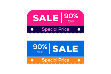 Sale tag template design Royalty Free Vector Image