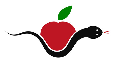 Snake And Apple Clipart