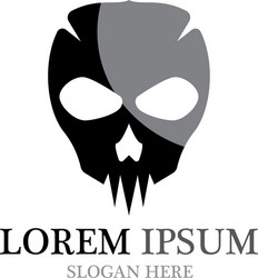 Skull mask logo and symbol Royalty Free Vector Image
