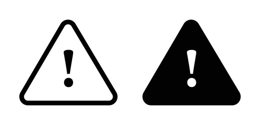 Attention icon set danger caution or alert risk Vector Image