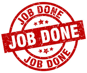 Square grunge red done stamp Royalty Free Vector Image