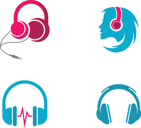 Headset icon logo Royalty Free Vector Image - VectorStock
