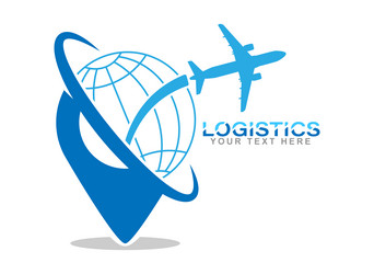 Logistics template for logo sticker stickers Vector Image