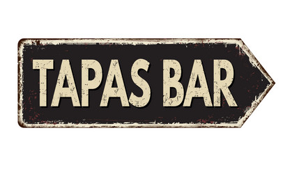 Snack bar vintage rusty metal sign Royalty Free Vector Image