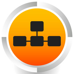 Topological hierarchical diagram icon multilevel Vector Image