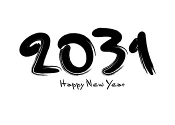 2030 happy new year black numbers Royalty Free Vector Image