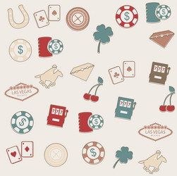 Las vegas seamless pattern Royalty Free Vector Image