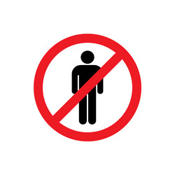 No entry man women sign Royalty Free Vector Image
