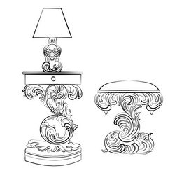 Royal table made to different dishes Royalty Free Vector