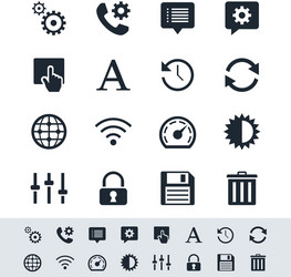 Contact and communication icon set Royalty Free Vector Image