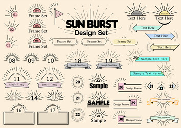 Title design set simple heading frame set Vector Image