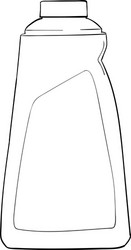 Dishwashing liquid kitchen dish wash Royalty Free Vector