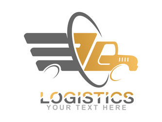 Logistics template for logo sticker stickers Vector Image