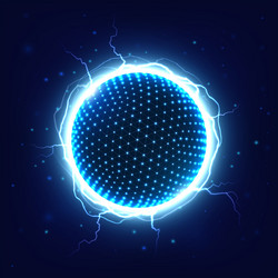 Energy sphere electric plasma ball explosion Vector Image