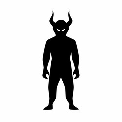 Devil black icon on white background Royalty Free Vector