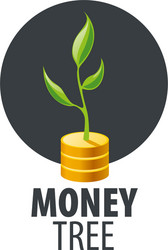 Logo money tree Royalty Free Vector Image - VectorStock