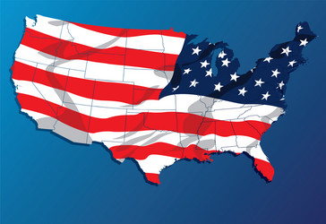 Pictorial map of united states Royalty Free Vector Image