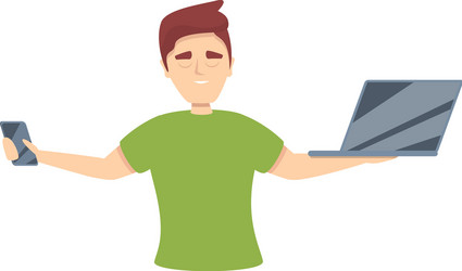 Concentration icon cartoon stress work Royalty Free Vector