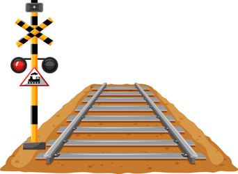 Train sign with red and green light Royalty Free Vector