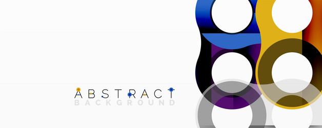 Abstract Design Features Overlapping Circles Vector Image