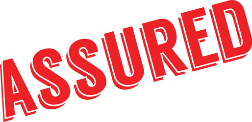 Assured rubber stamp Royalty Free Vector Image