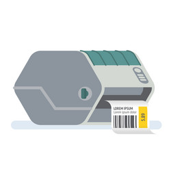 Bar code printer label printer Royalty Free Vector Image