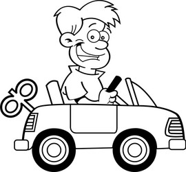 Cartoon toy wind up car Royalty Free Vector Image