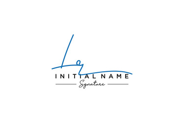 Initial lr signature logo template hand drawn Vector Image
