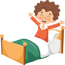 Cartoon Child Get Up Wake Vector Images (58)